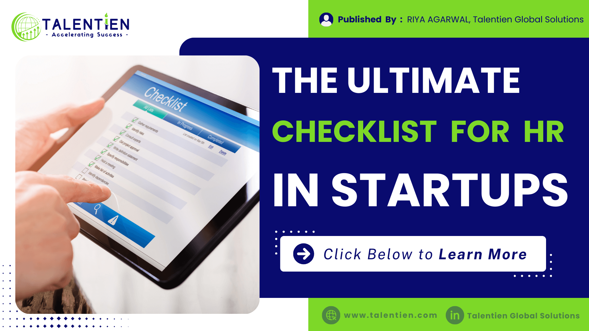 HR Department Checklist For Startups - talentien.com
